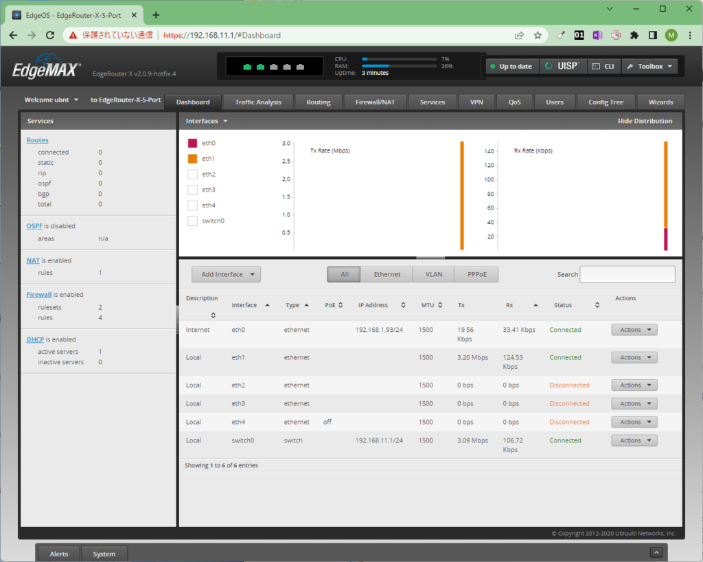 EdgeRouter X を使ったL2TPv3 over IPsec
